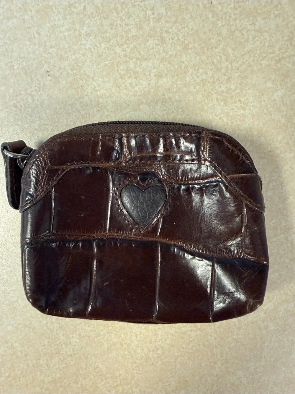 Brighton | Bags | New Brighton Dark Brown Crocembossed Leather Coin ...